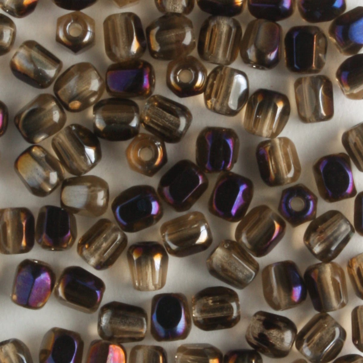 3mm Rice Fire Polish Smoked Topaz Zarit - 100 beads – Jennifer Wiles Studio